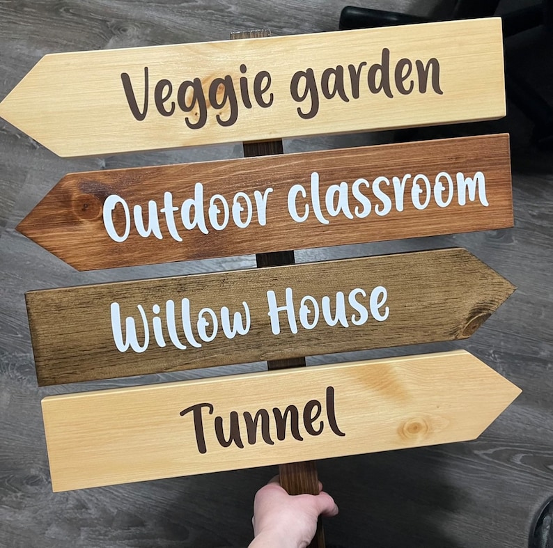 1-4 Large Directional Arrows With Free Standing Post, 3.5x18 Inch ...
