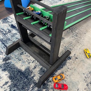 Up to 8 Lanes, 4' Kids Race Car Track + Adjustable Height Stand, 48 ...