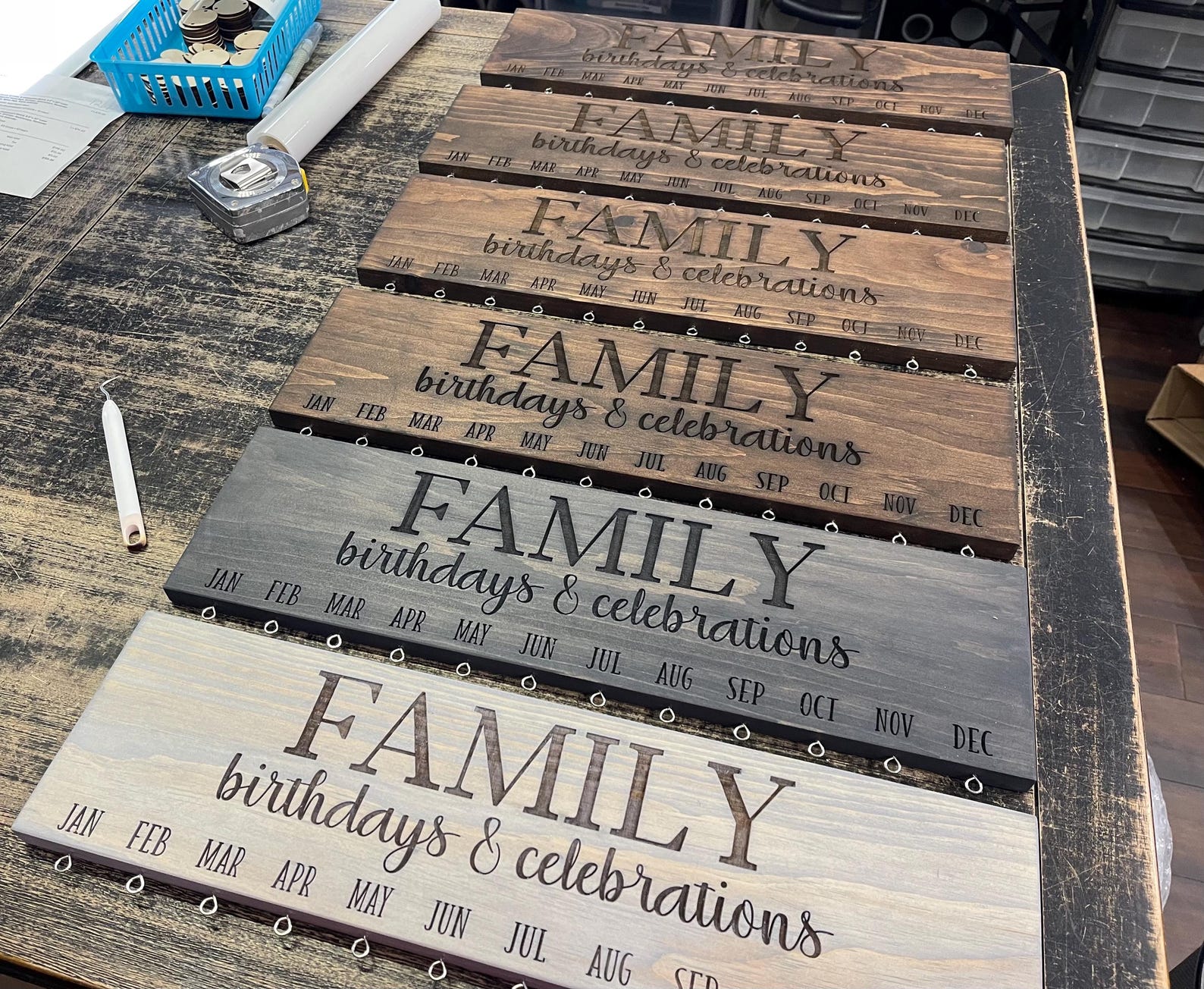 CUSTOM Family Birthday & Celebration Board, Laser Engraved Sign ...