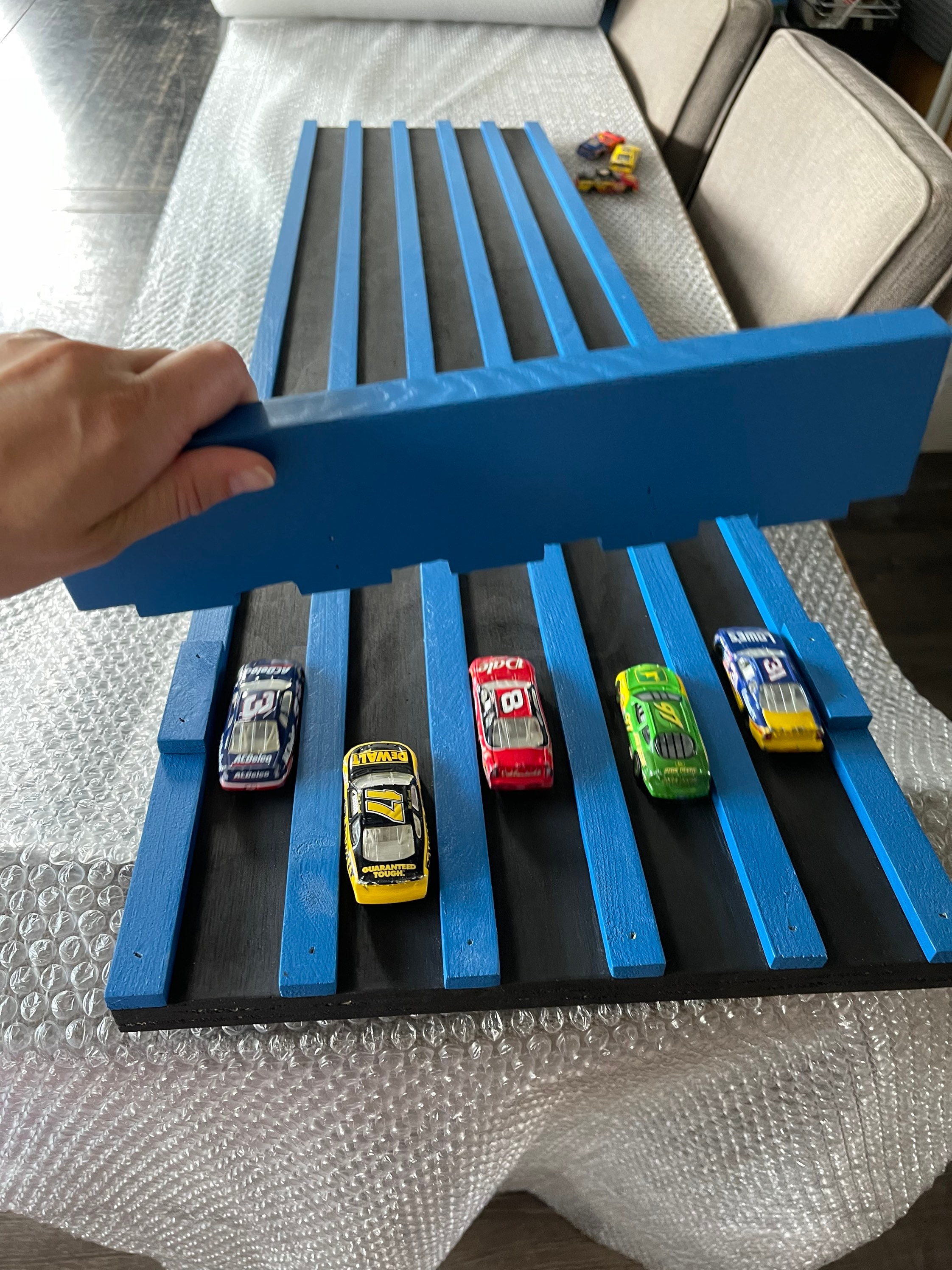4' Kids Race Car Track, 3 or 4 Lane, 48" Matchbox Wooden Ramp, Race ...