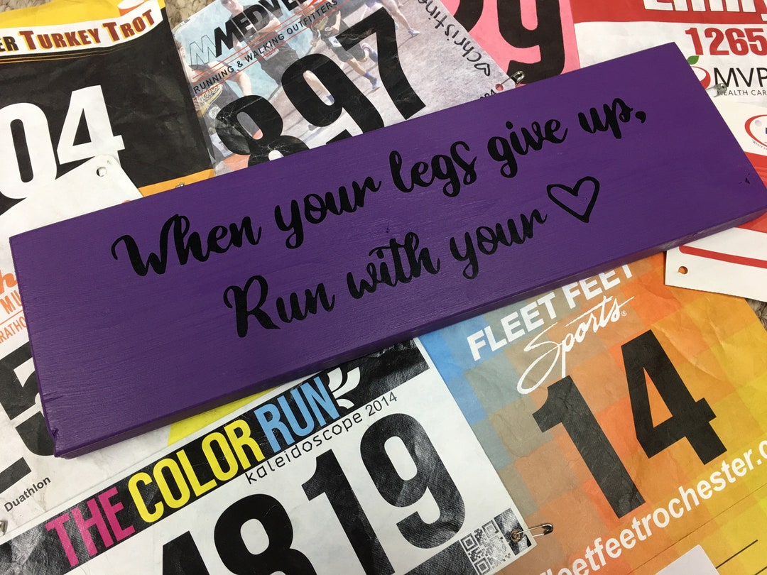 Run With Your Heart Sign, Fitness Quote, Exercise Room Decor, Runner ...