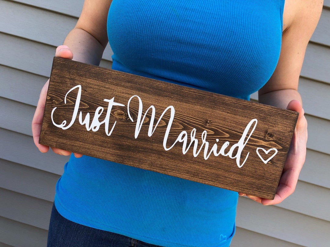 Just Married Wedding Sign, Wedding Decor, Bridal Gift, Wedding Gift ...