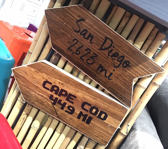 Large Directional Arrows Custom Travel Sign 3.5 | Etsy