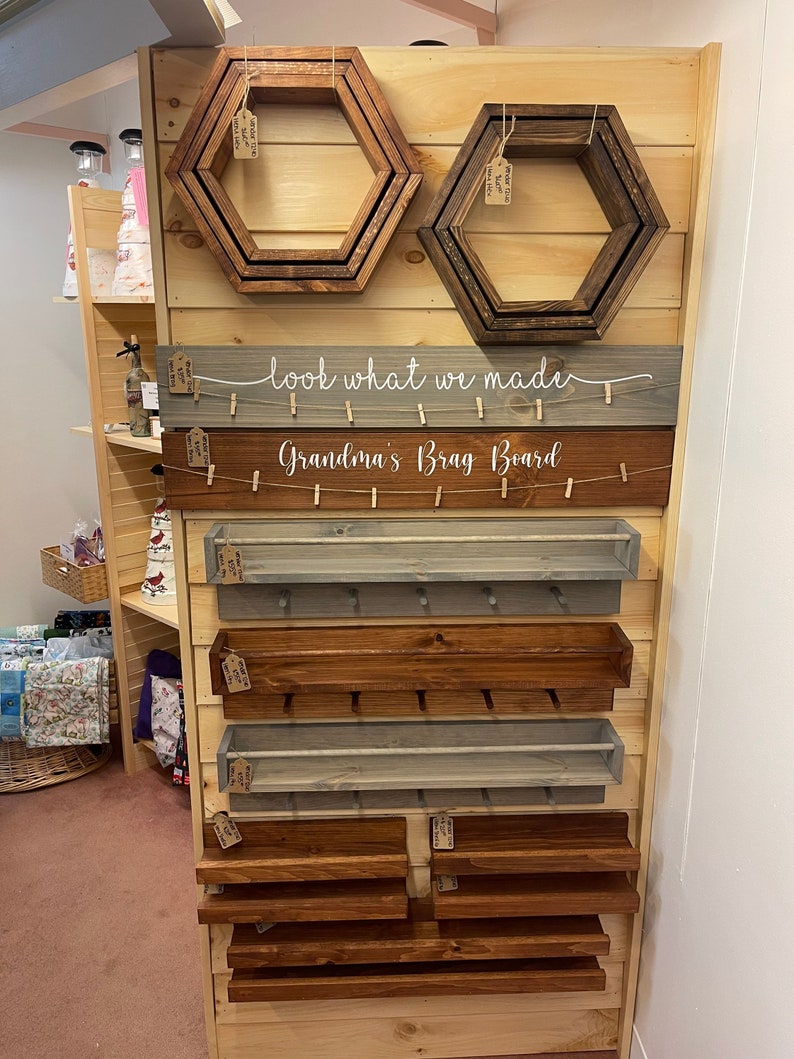 Nana’s Brag Board, Look What We Made, Grandparent Gift, Art Work ...