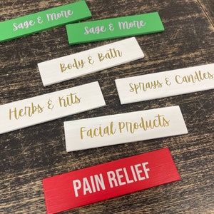 Product Tag, 6 or 8 Inch Custom Shelf Sign, Business Signage, Shelf ...