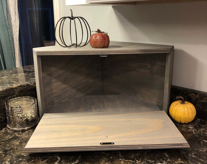 Corner Bread Box Personalized Custom Box Kitchen Decor - Etsy