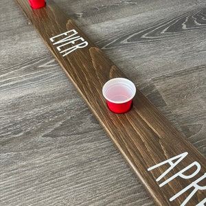 Shot Board, 4 Person Ski, Vinyl Lettering, Wedding Shot Board, Ski Shot ...