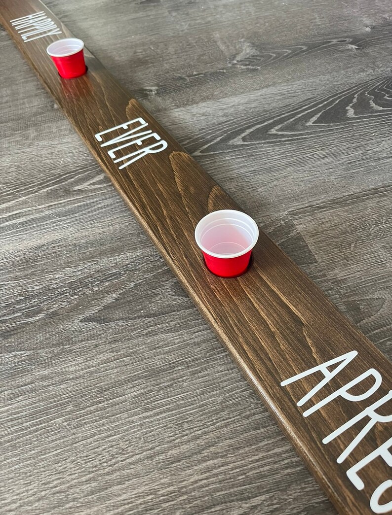 Shot Board 4 Person Ski Vinyl Lettering Wedding Shot Board - Etsy