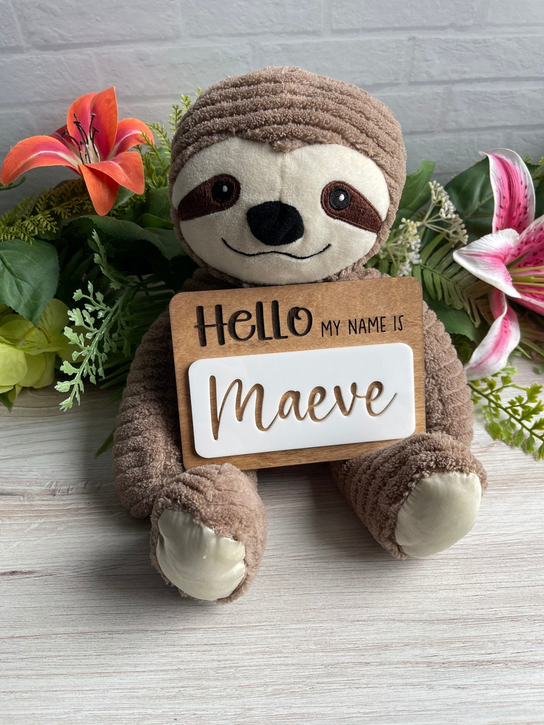 Hello My Name Is, Baby Name Tag, Announcement Sign, Birth Reveal, Baby ...