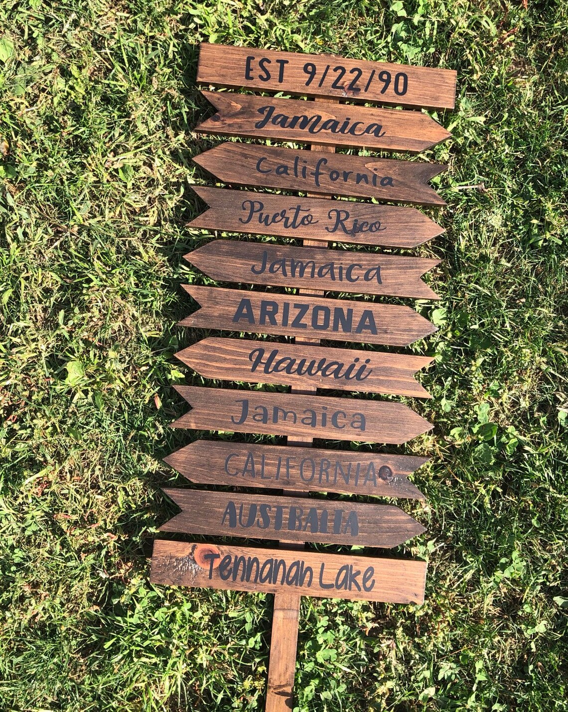 9+ Directional Arrows With Stake, Custom Travel Signs, Tiki Bar Decor ...