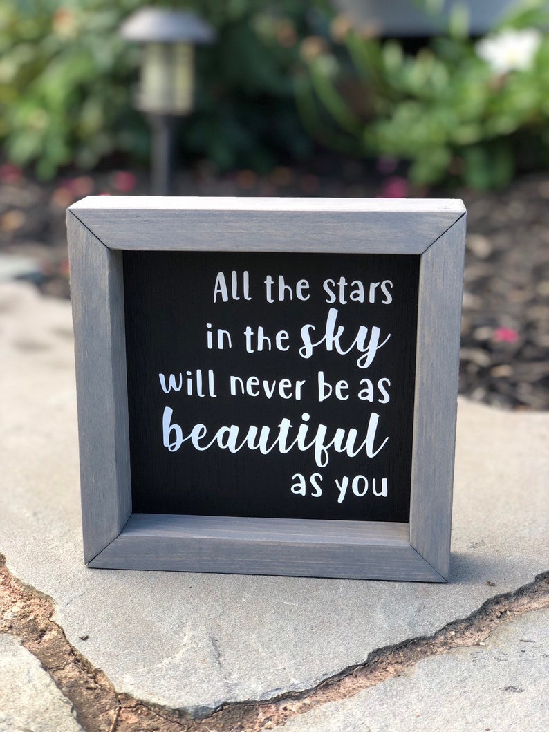 Custom Square Box Sign Personalized Quote Sign Home Decor | Etsy