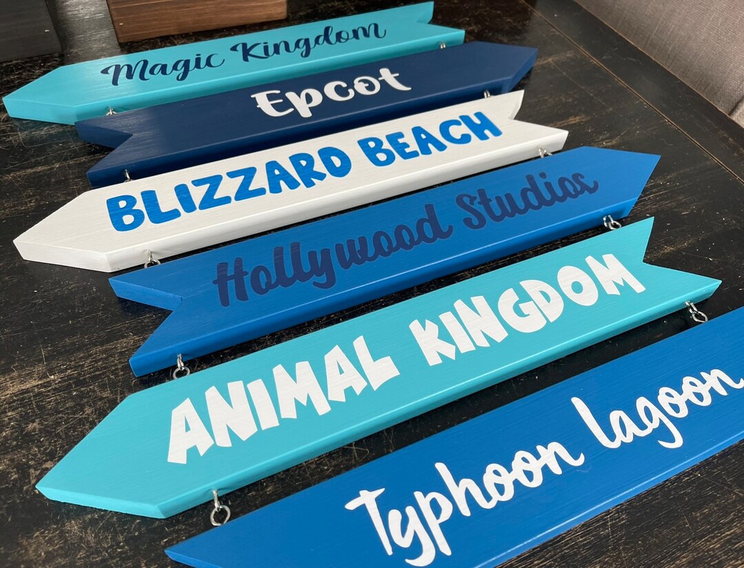 Linked Directional Arrows, 3.5x18 Inch Custom Travel Signs, Tiki Bar ...