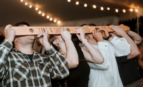Shot Board 4 Person Ski Wedding Shot Board Ski Shots Ski - Etsy