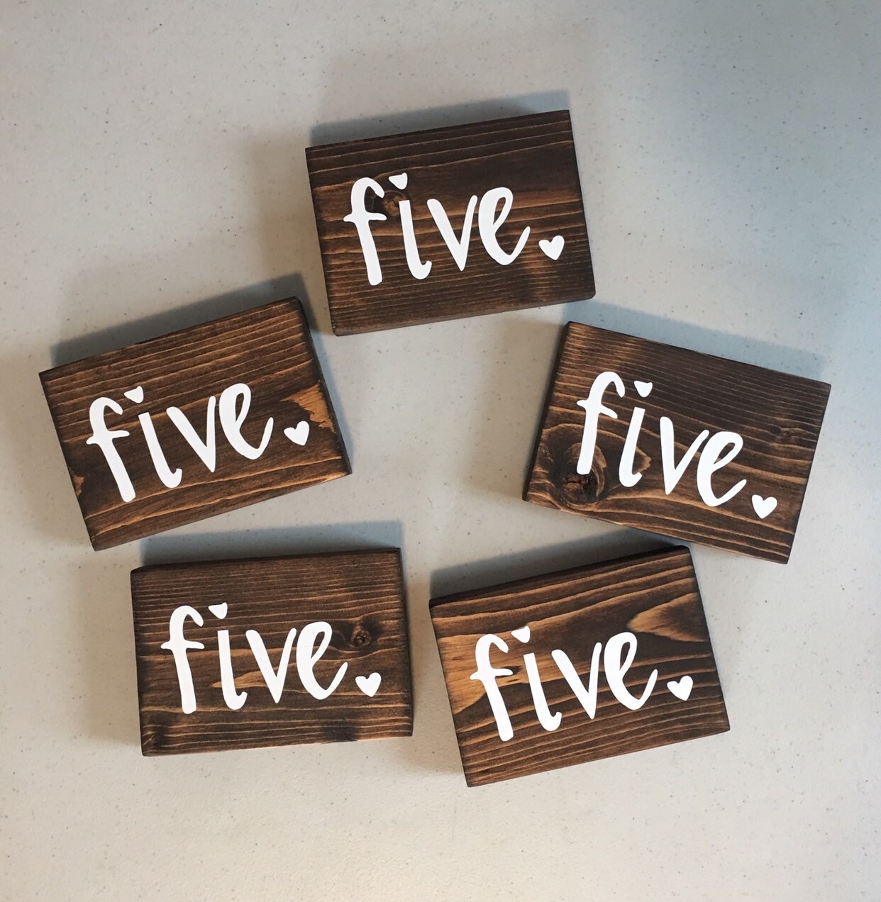 Table Numbers 3.5x5 SINGLE SIDED Wedding Decor - Etsy