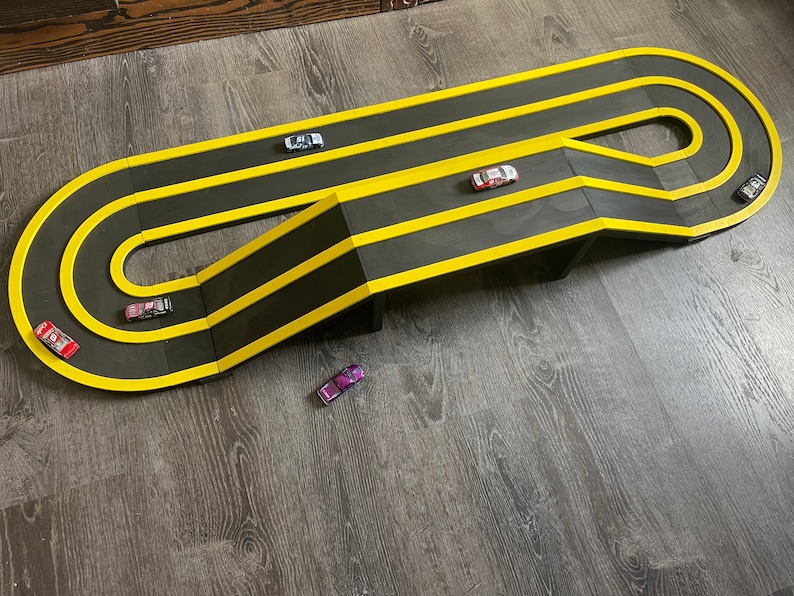 Kids 2 Lane Loop Track Wood Race Car Track Road Hot Wheels - Etsy