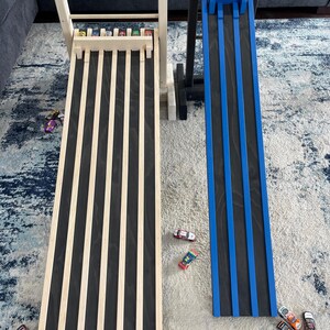 3' Kids Race Car Track Adjustable Height Stand, 36 Matchbox Wooden Ramp ...