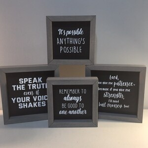 Custom Square Box Sign Personalized Quote Sign Home Decor - Etsy