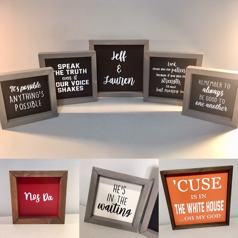 Custom Square Box Sign Personalized Quote Sign Home Decor - Etsy