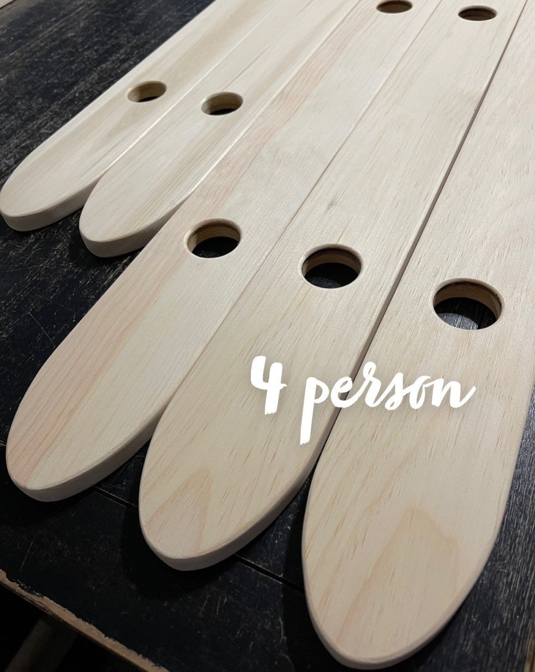 Unfinished or Stained Shot Board, 4 Person Ski, Wedding Shot Board, Ski ...