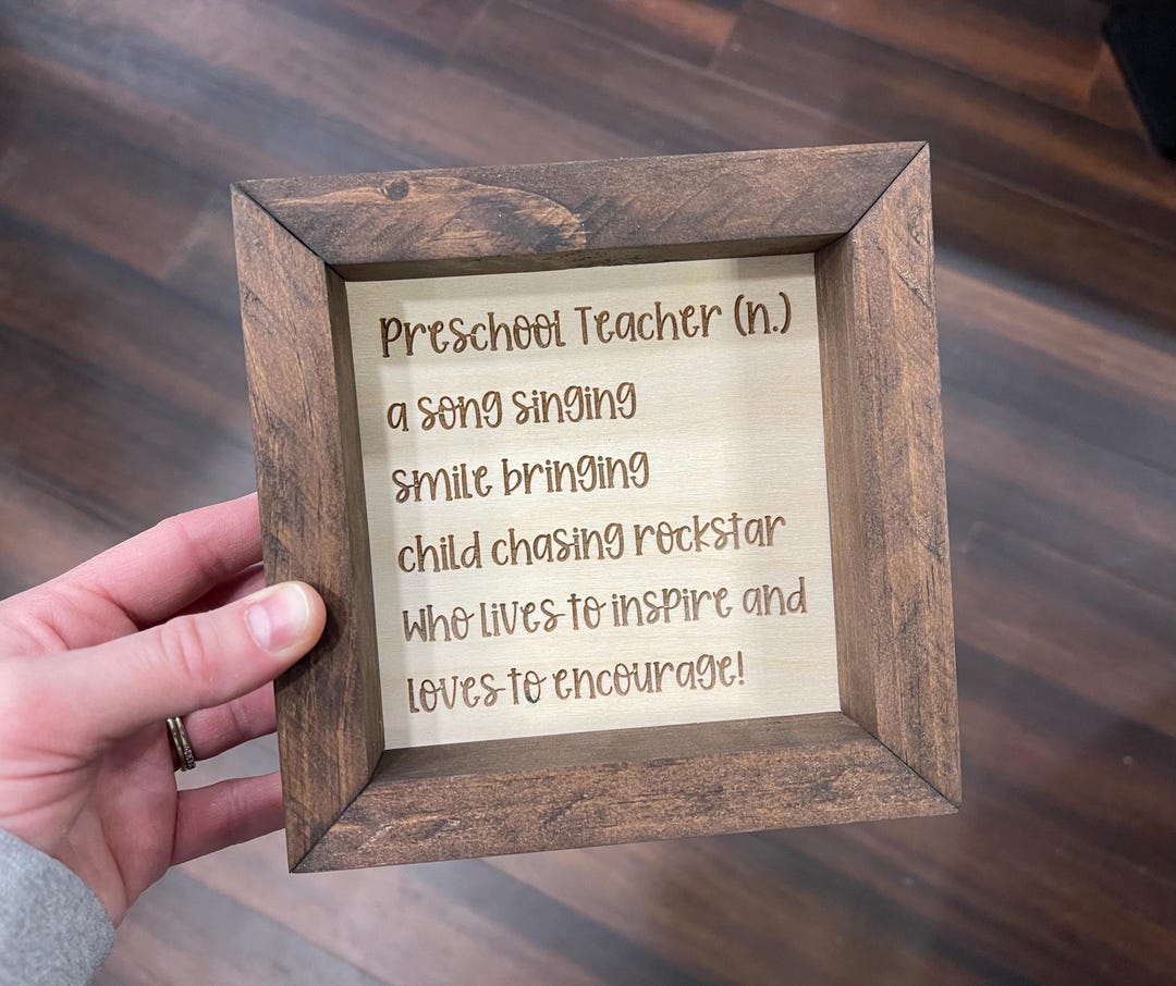 Rockstar Preschool Teacher Appreciation, Square Box Sign, Teacher ...