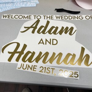 Custom DECAL for DIY Signage, Permanent Vinyl, Wedding, Bridal ...