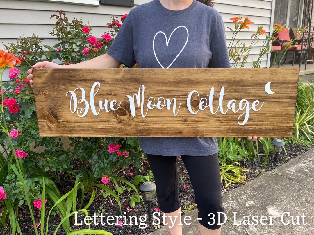 XL Custom Wooden Sign, 32-48" Pergola Sign, 3D or Engraved Welcome Sign ...