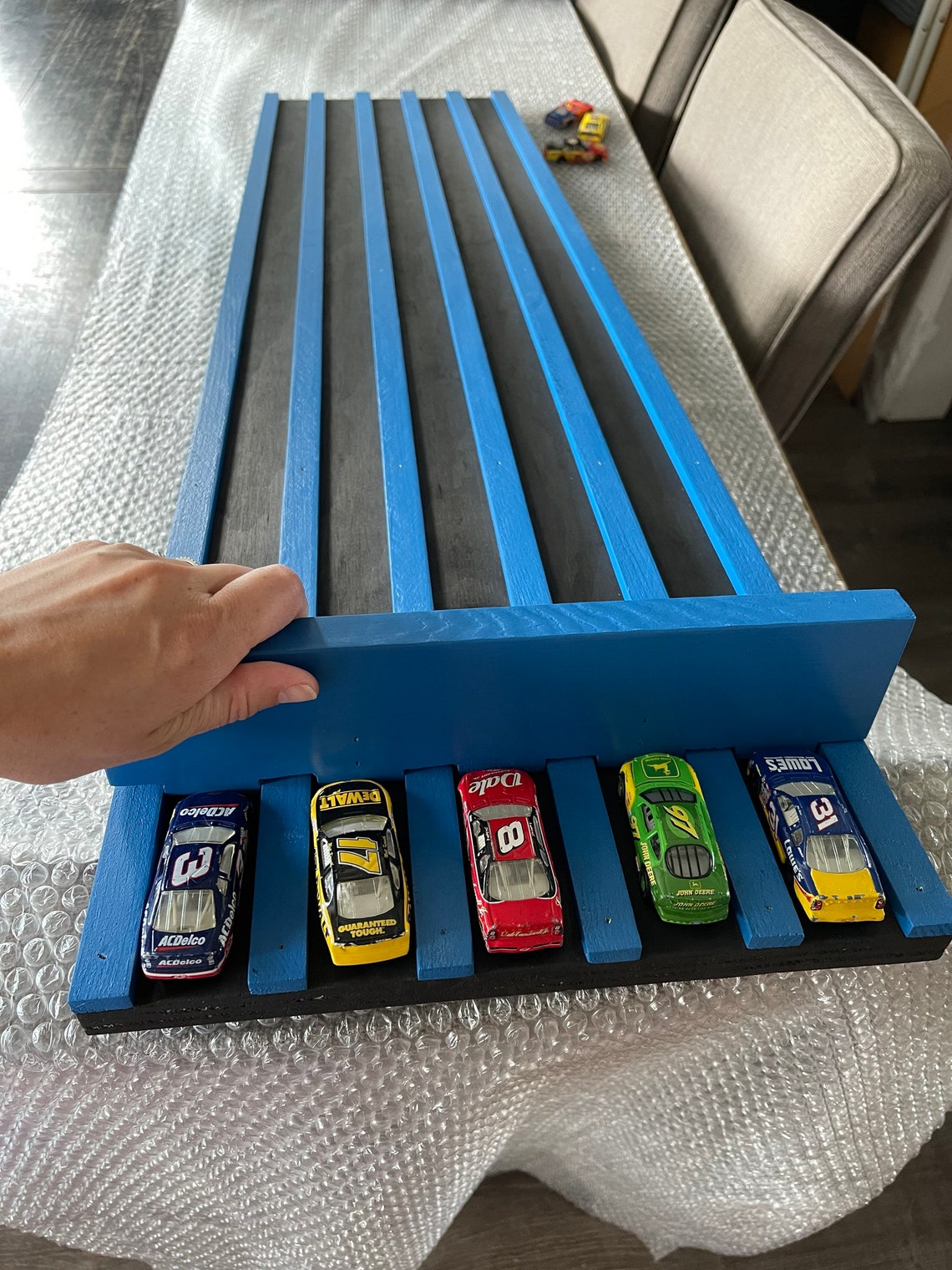 4' Kids Race Car Track, 3 or 4 Lane, 48" Matchbox Wooden Ramp, Race ...