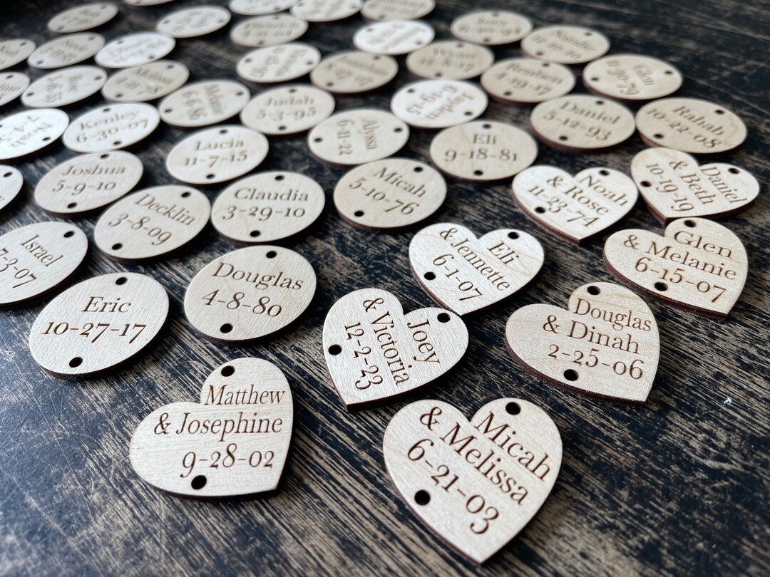 Family Birthday Board Discs, Circle, Heart, 1.5 Inch, Calendar, Tags ...