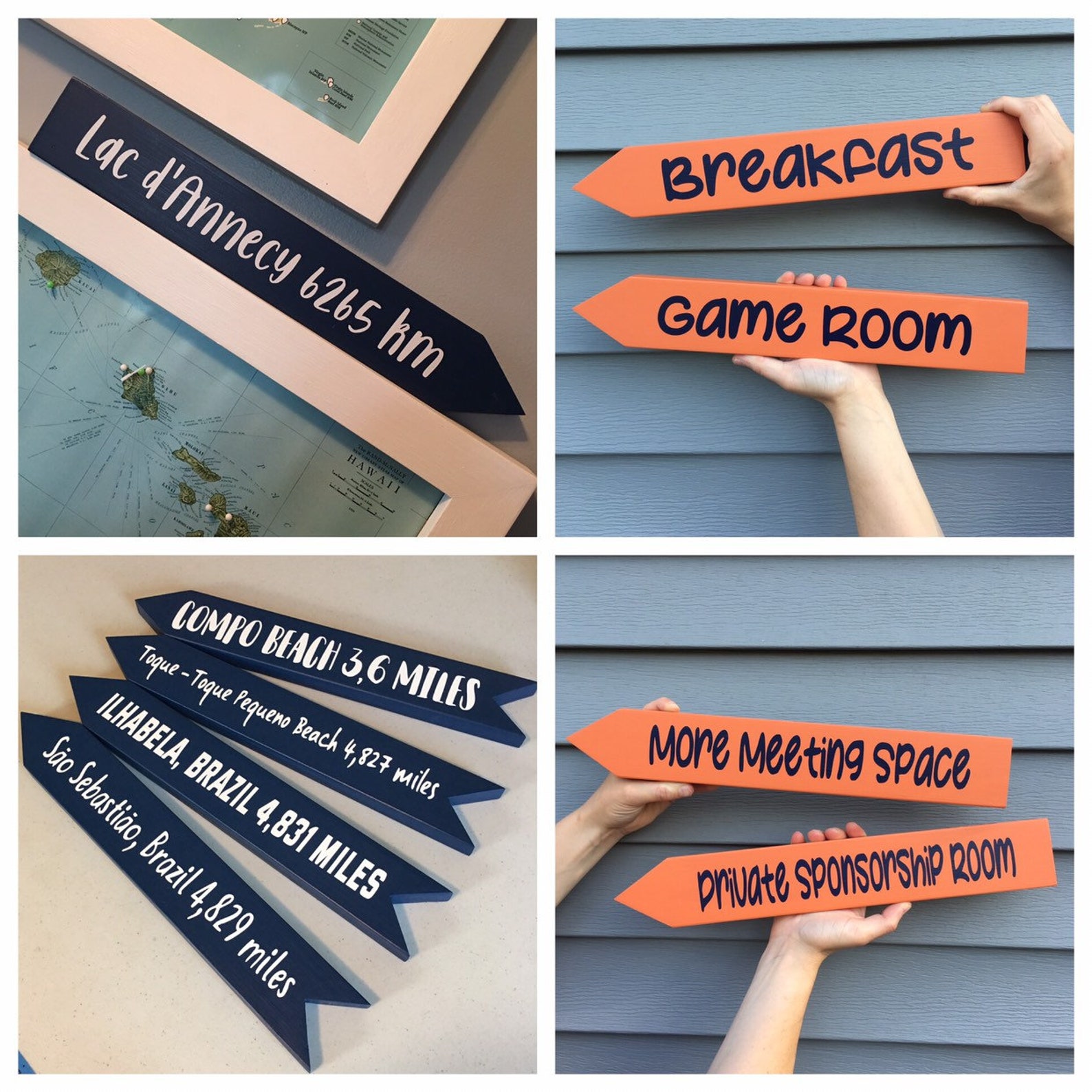 Directional Arrows 16x2.5 20x2.5 23x2.5 Custom Travel - Etsy