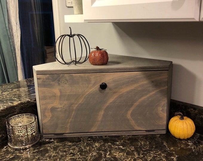 Corner Bread Box Personalized Custom Box Kitchen Decor - Etsy