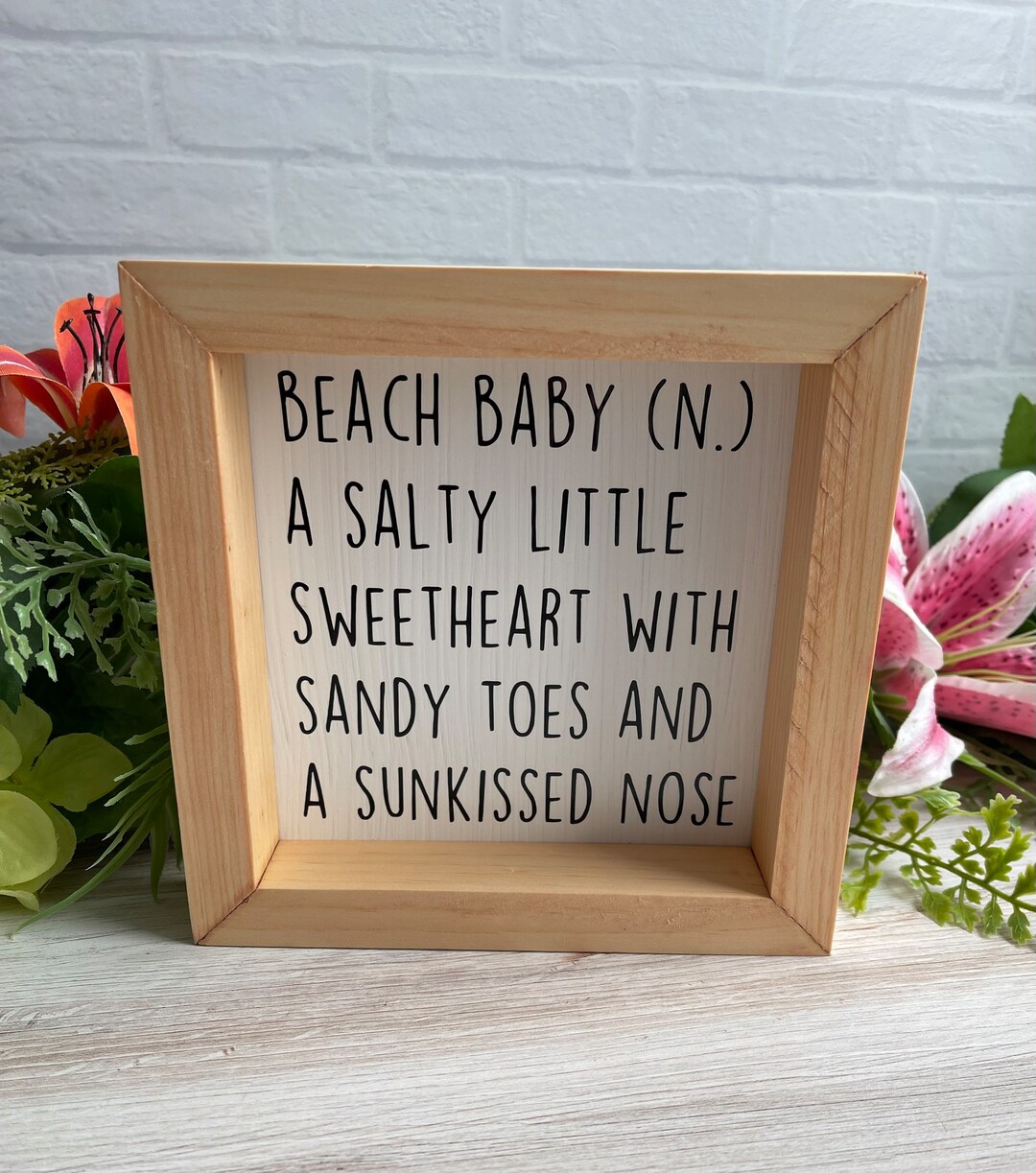 Beach Baby, Home Decor, Square Box Sign, Rustic, Family, Children ...