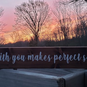 Life With You Makes Perfect Sense 3.5" X 24" Wooden Sign, Bridal Shower ...