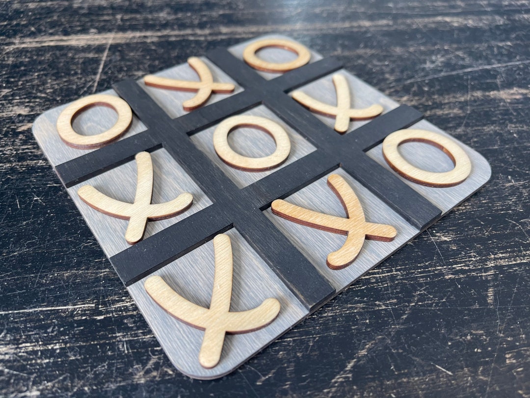 Large Tic-tac-toe Game, 10x10 or 12x12 Wood Board, Acrylic Shapes, Kids ...