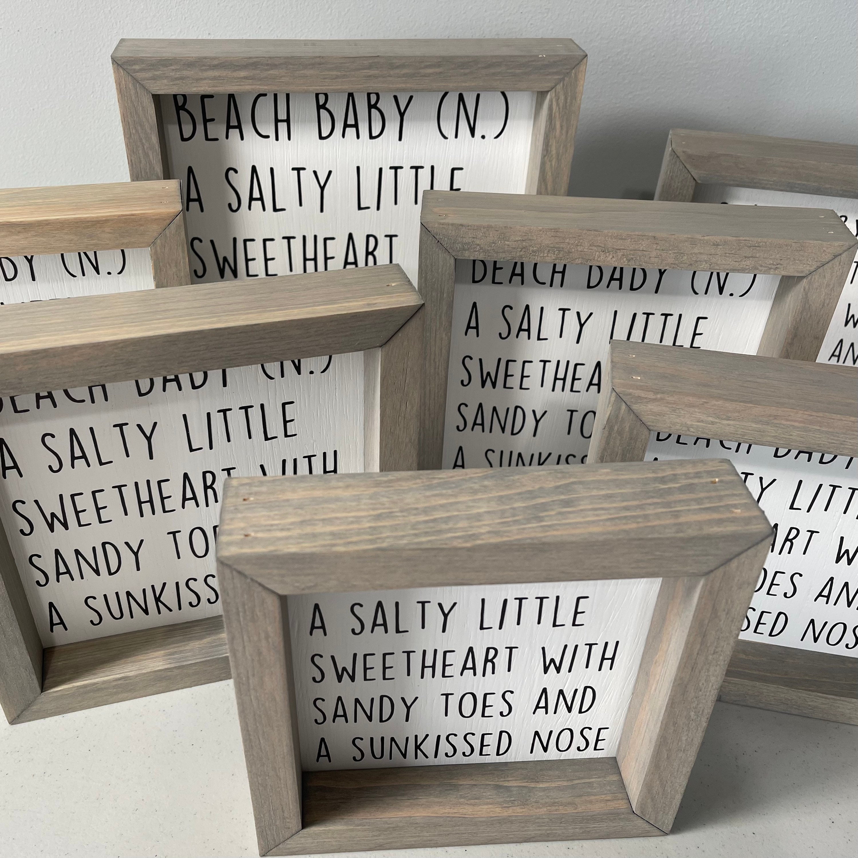Beach Baby, Home Decor, Square Box Sign, Rustic, Family, Children ...