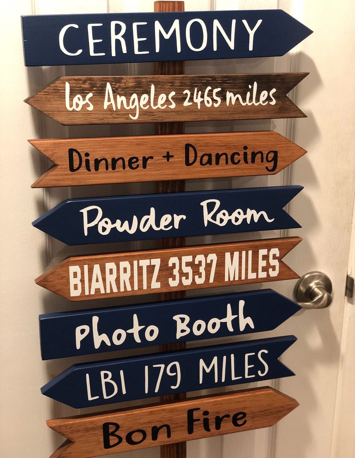 11+ Directional Arrows With Stake, Custom Travel Signs, Tiki Bar Decor ...
