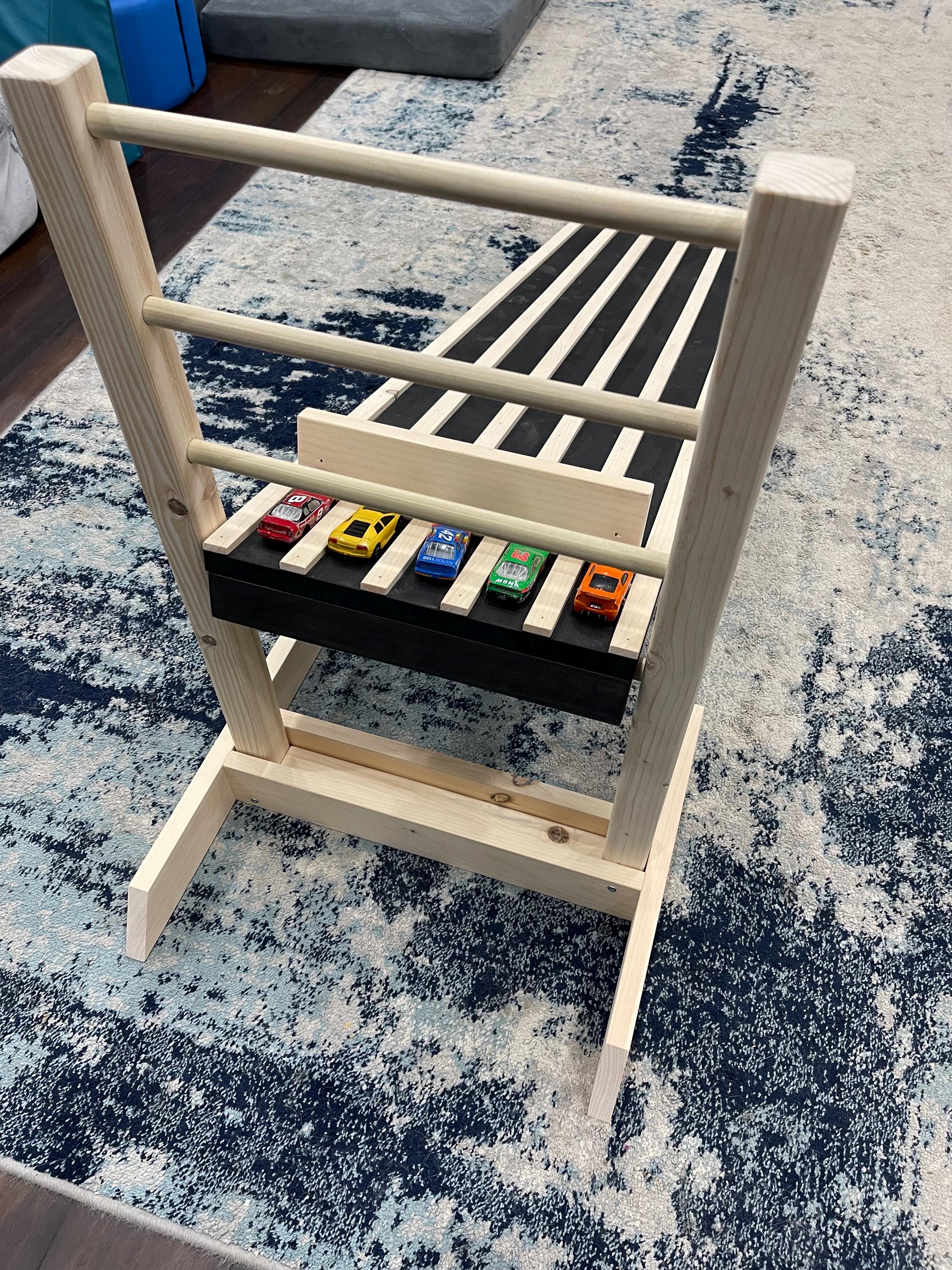 5' Kids Race Car Track + Adjustable Height Stand, 3 or 4 Lanes, 60 ...