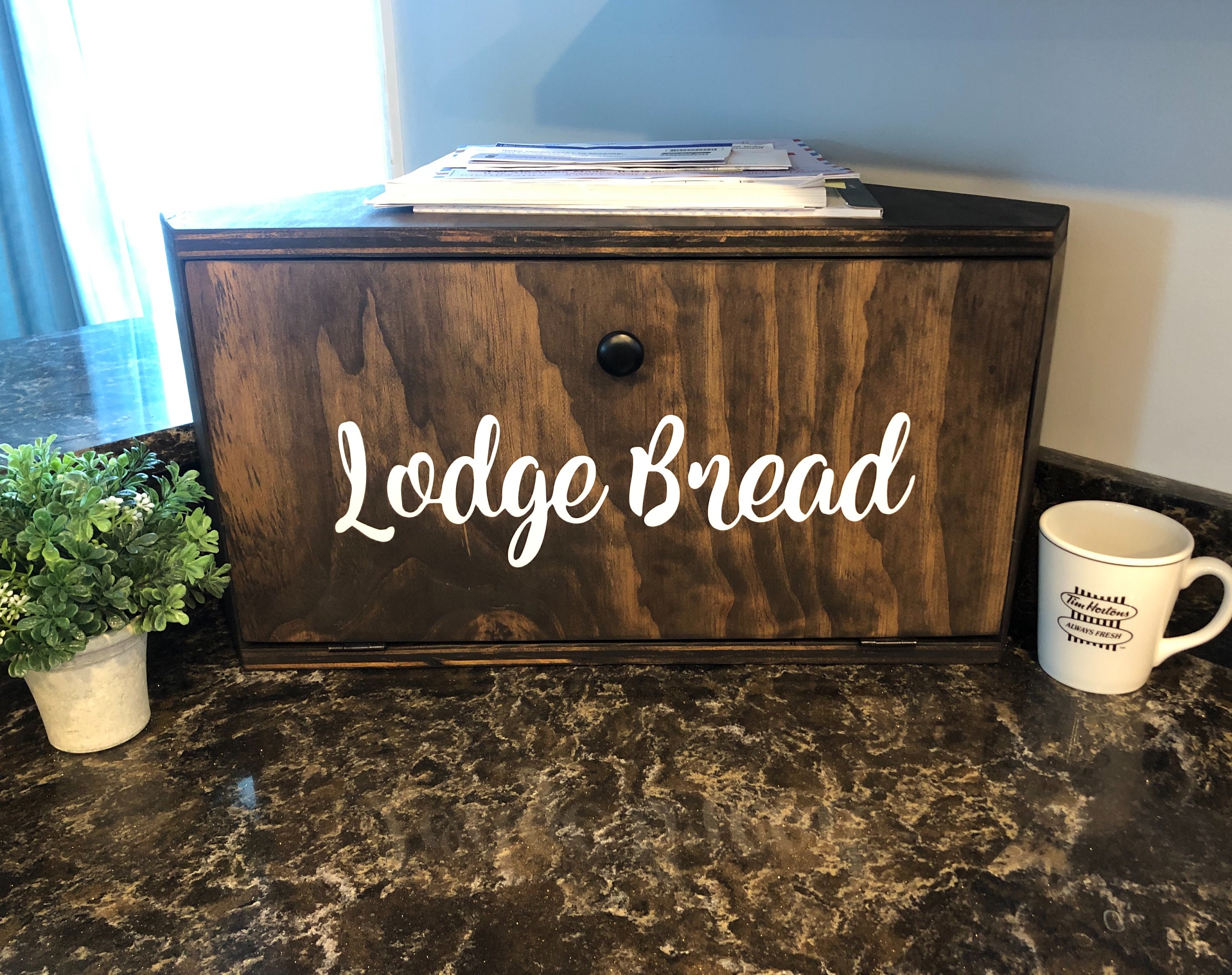 Corner Bread Box Personalized Custom Box Kitchen Decor | Etsy