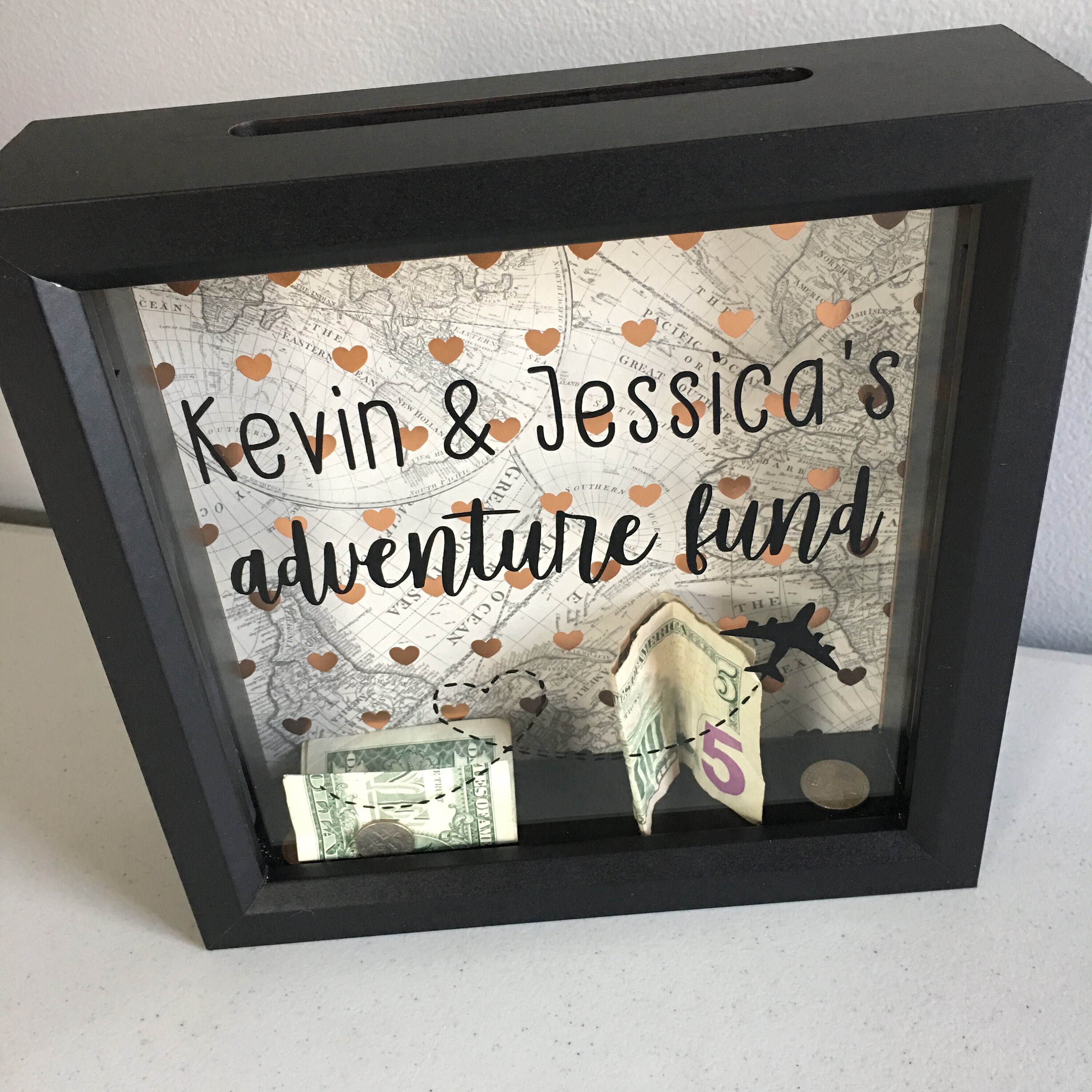 Adventure Fund Honeymoon Fund Wishing Bank Shadow Box | Etsy