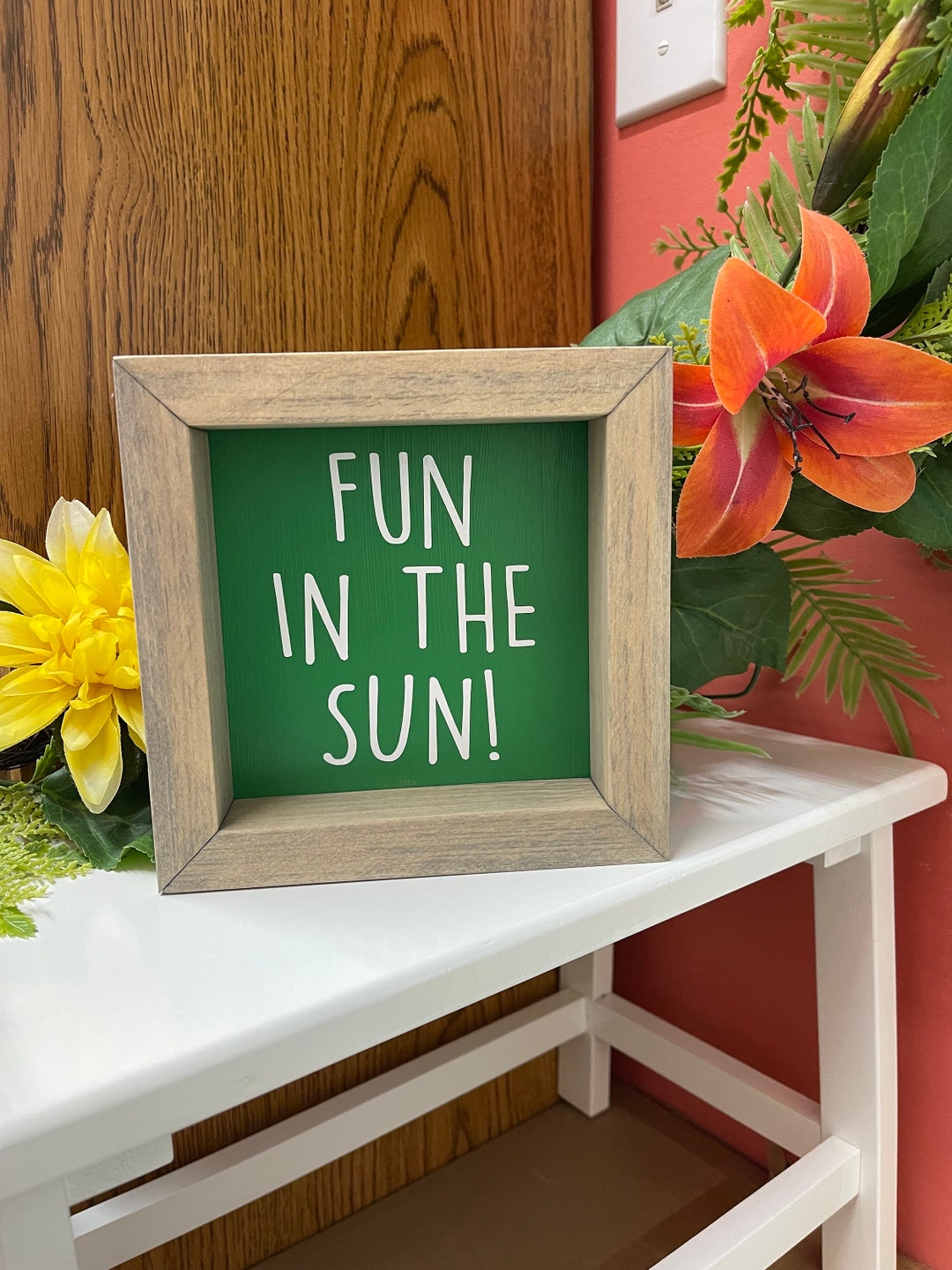 Fun in the Sun, Summer, Square Box Sign, Seasonal, Quote, Home Decor ...