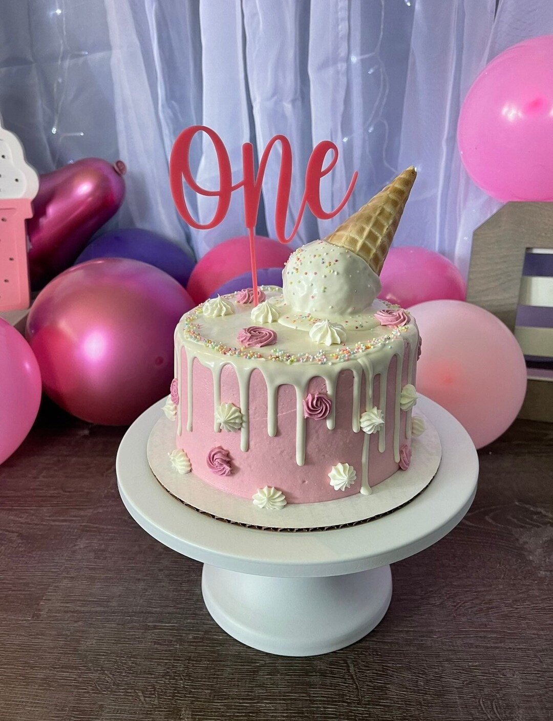Acrylic Cake Topper, Birthday Cake, Age, One, Two, Three, Laser Cut ...