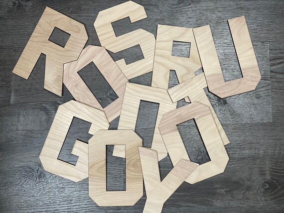 Unfinished Wooden Alphabet Letter Laser Cut Letter SINGLE - Etsy
