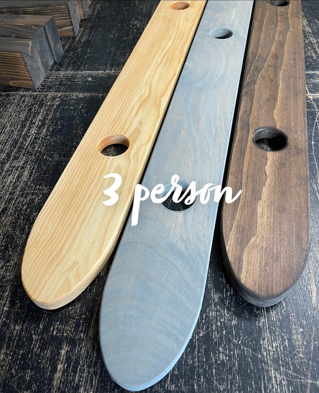 Unfinished or Stained Shot Board, 3 Person Ski, Wedding Shot Board, Ski ...