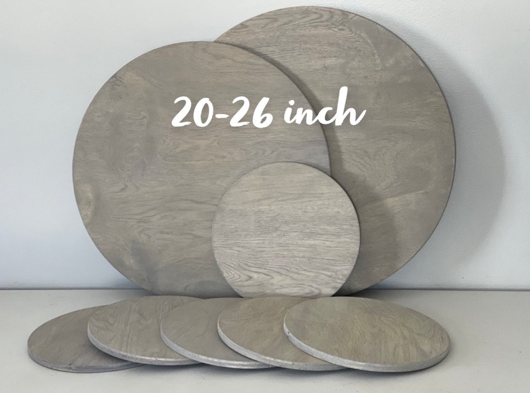 Unfinished or Stained Round, 20" to 26" Blank Rounds, Wood Circles, DIY ...