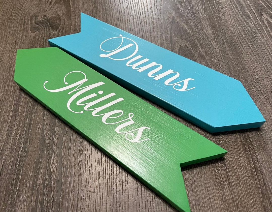 Up to Set of 10, 4.5x18" Large Directional Arrows, Custom Travel Sign ...