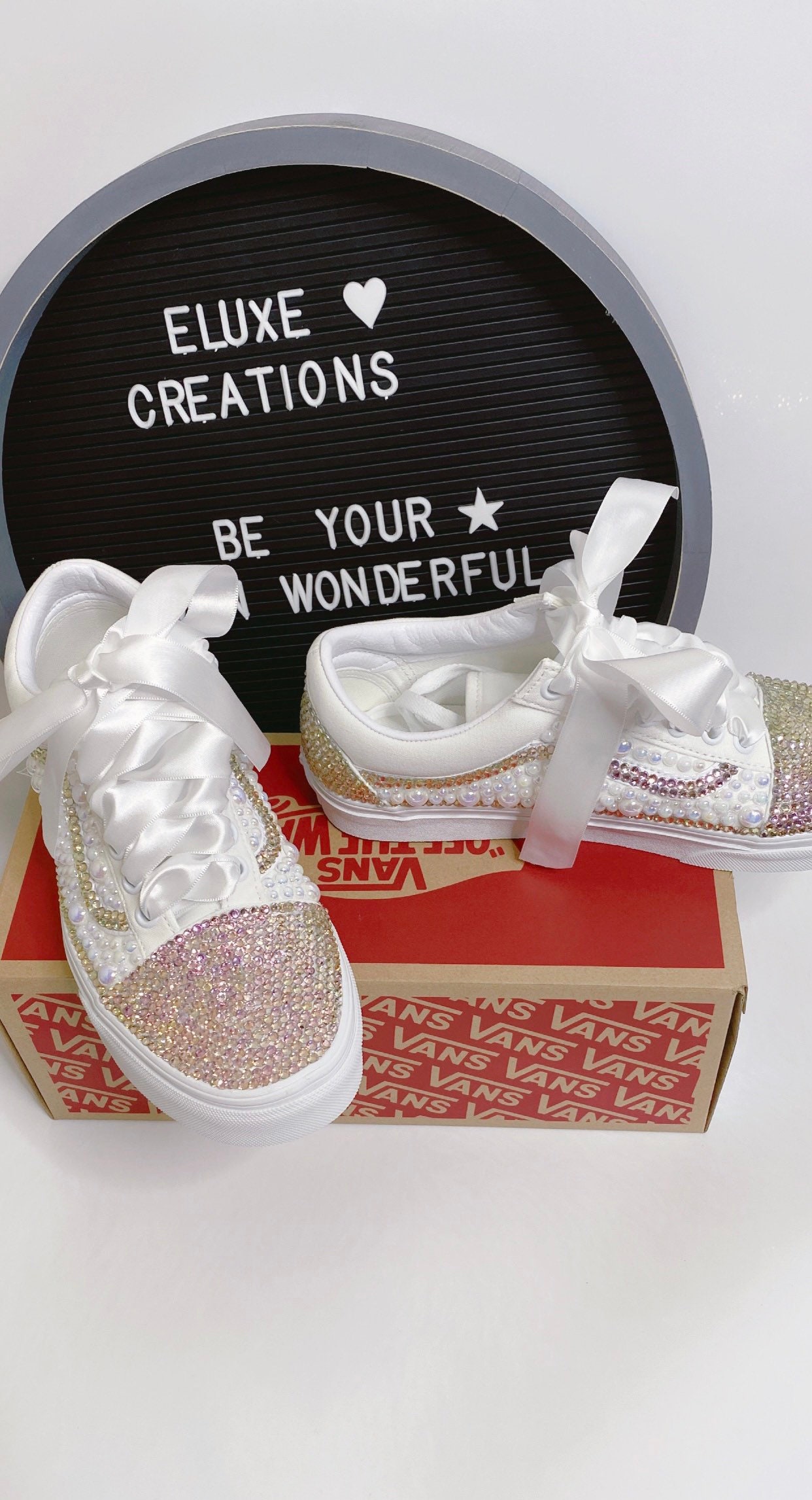 Vans Rhinestone Shoes Custom Vans Bling Wedding Vans - Etsy
