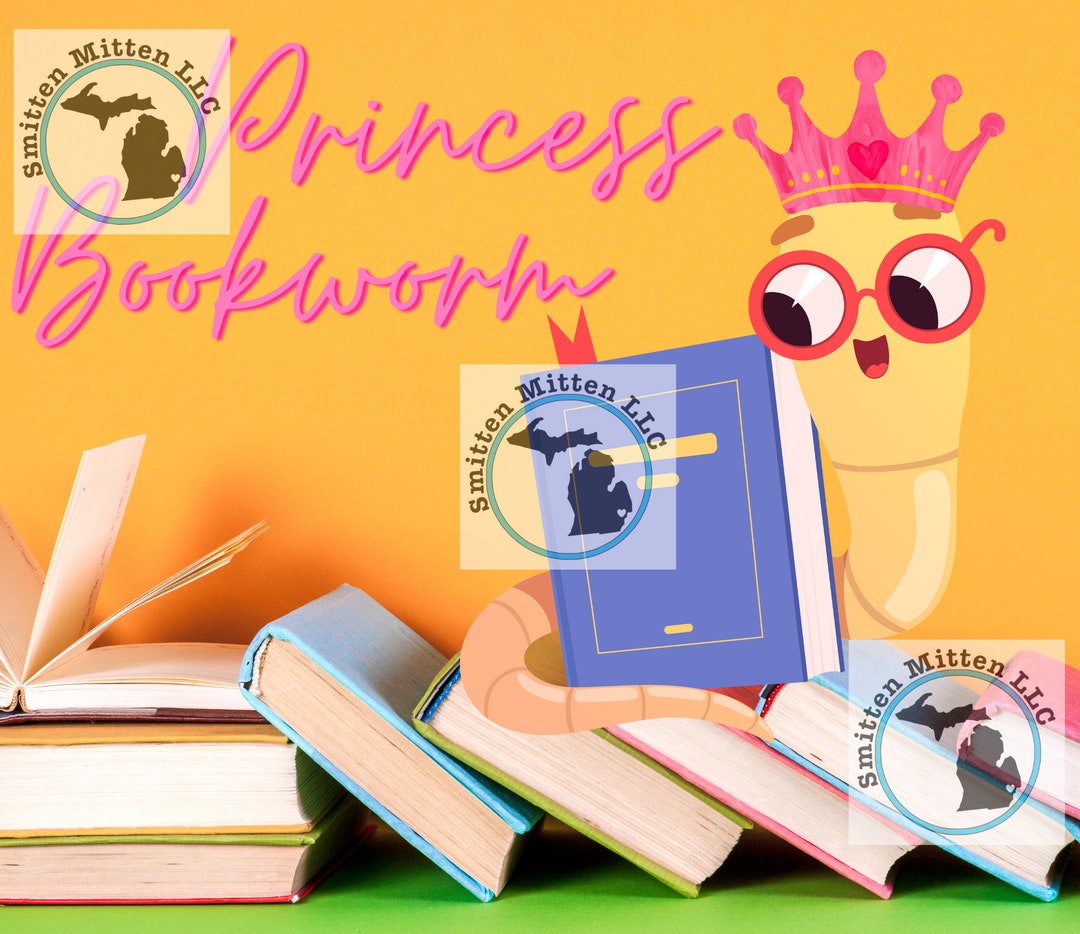 Princess Bookworm Sublimation File - Etsy