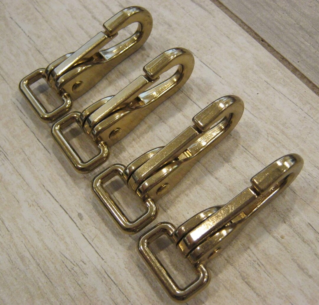 4 Brass Plated Fixed Eye Clips Snaps 3/4" - Etsy