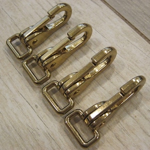 4 Brass Plated Fixed Eye Clips Snaps 3/4" - Etsy