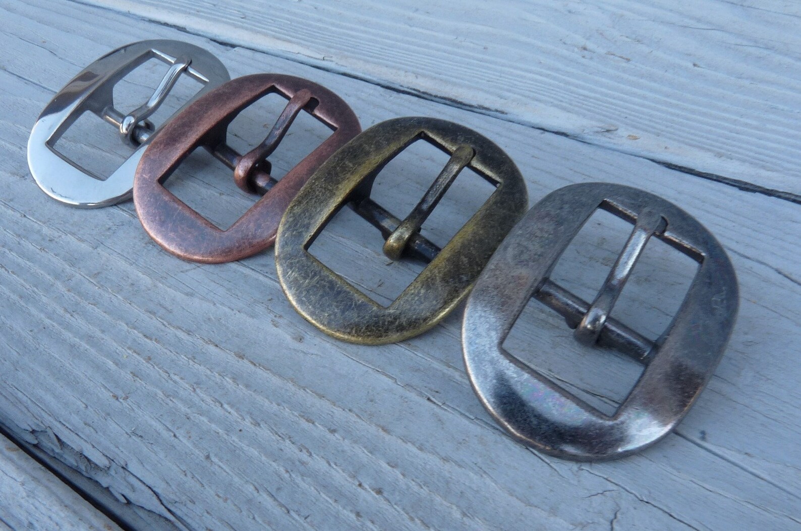 Lot of 2 Sleek Cart Buckle Stainless Antique Copper Brass - Etsy