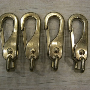 4 Brass Plated Fixed Eye Clips Snaps 3/4" - Etsy